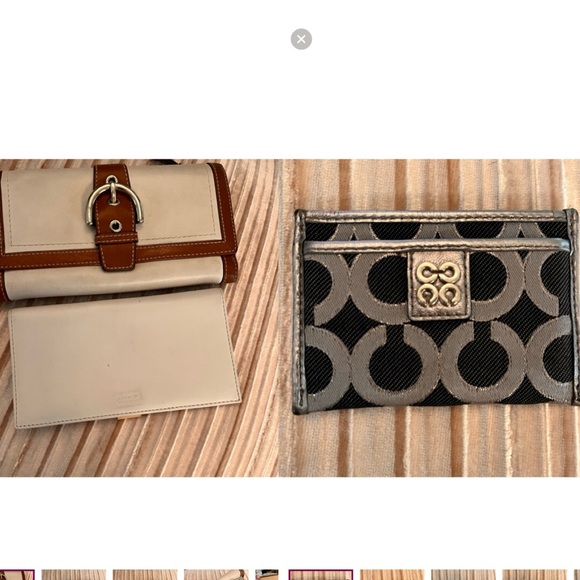 Coach | Bags | Vintage Coach Soho Wallet And Checkbook Whitetan And ...